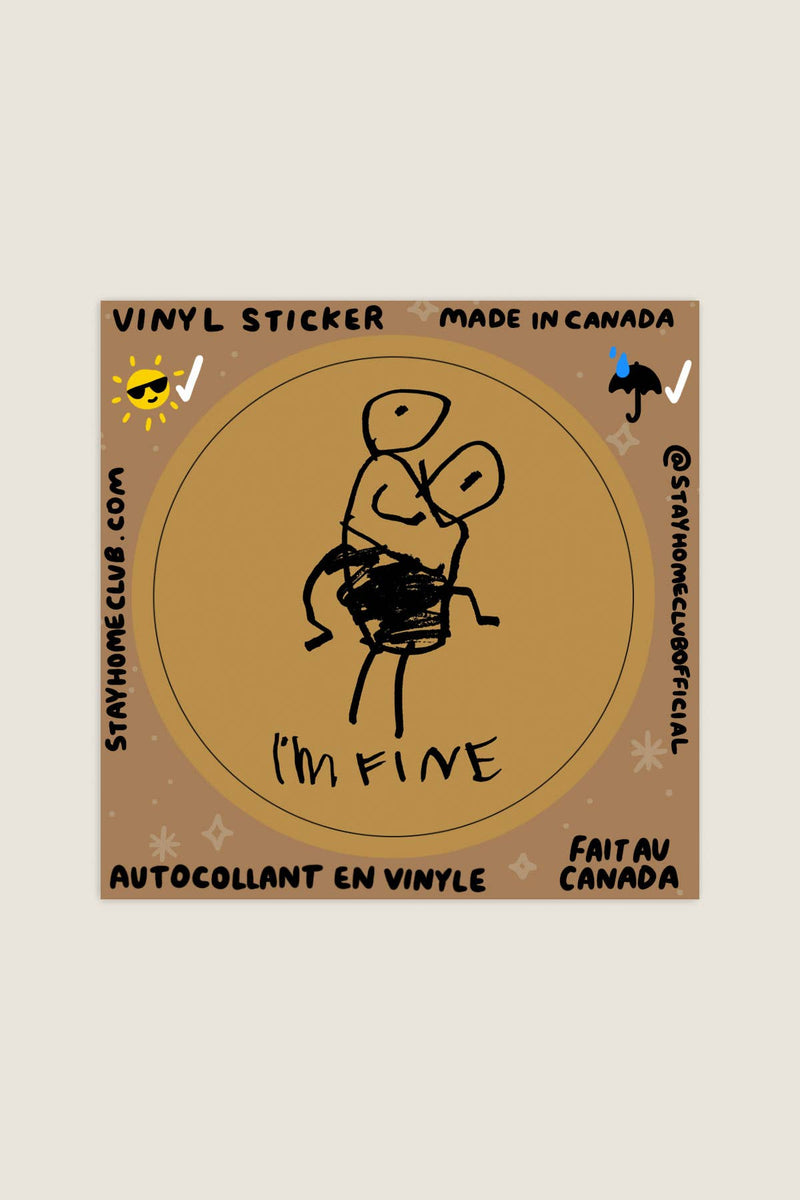 Autocollant - I'm Fine – Papeterie Café Nueva Era